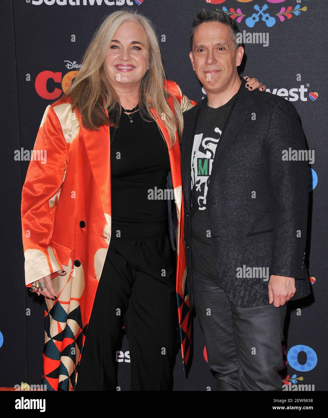 (L-R) Producer Darla K. Anderson and Director Lee Unkrich arrives at ...