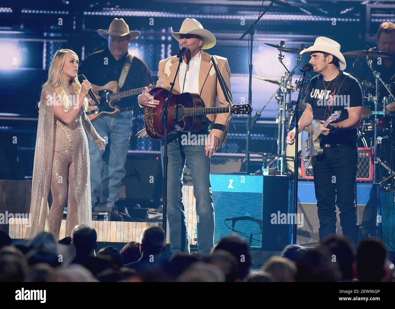 NASHVILLE, TN - NOVEMBER 8: Carrie Underwood, Alan Jackson and Brad ...
