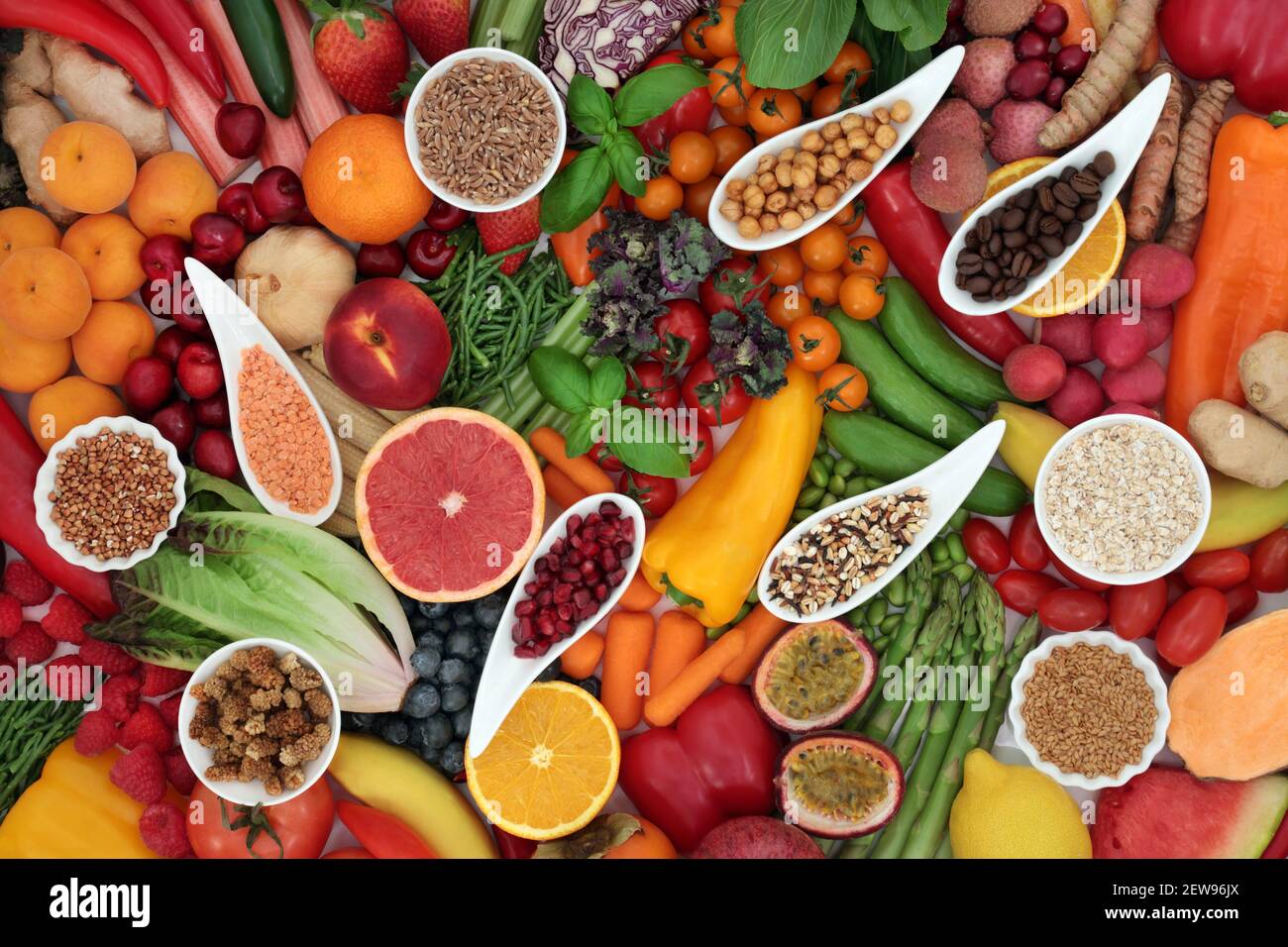 Plant based healthy antioxidants for vegans with fruit, vegetables ...