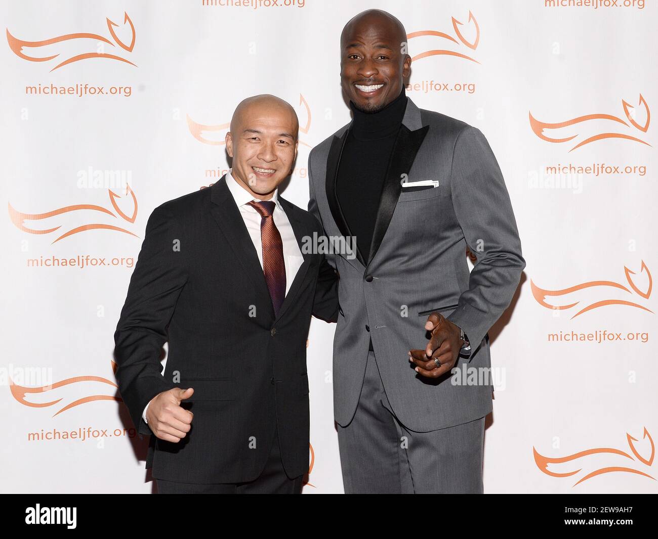 (L-R) Jimmy Choi and Akbar Gbajabiamila attend the "A Funny thing ...