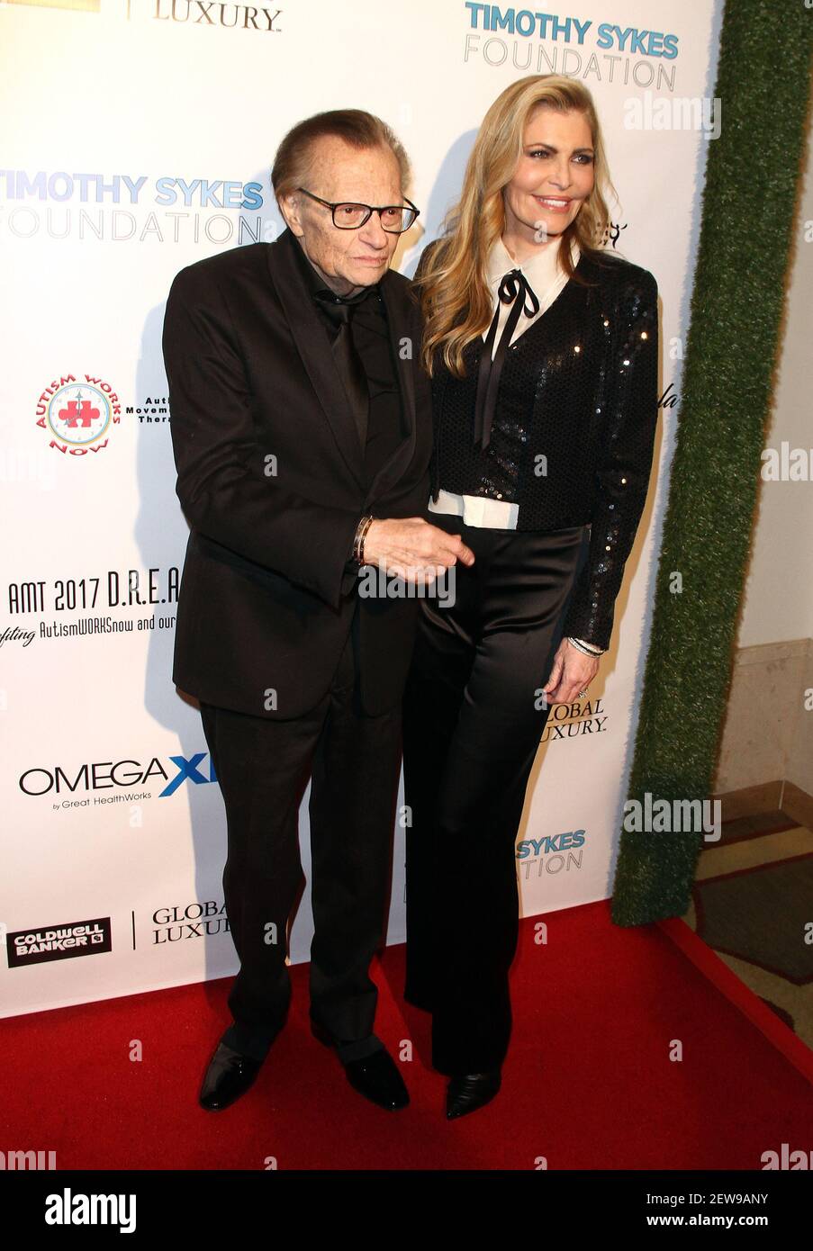 Larry King and Shawn King at AMT's 2017 D.R.E.A.M. Gala held at Montage ...
