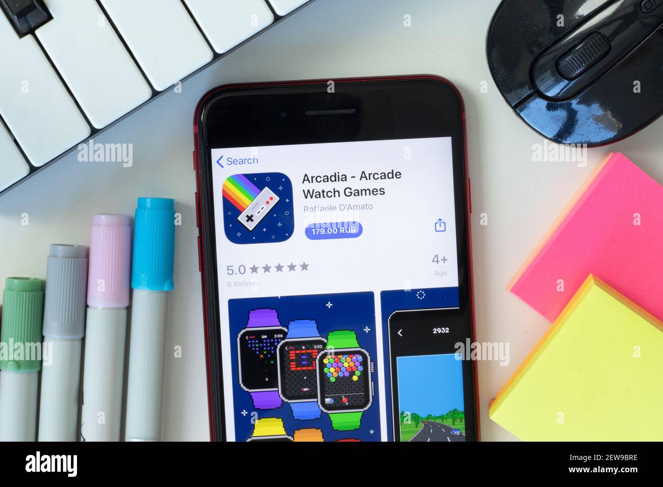 New York, USA - 2 March 2021: Arcadia - Arcade Watch Games mobile app ...