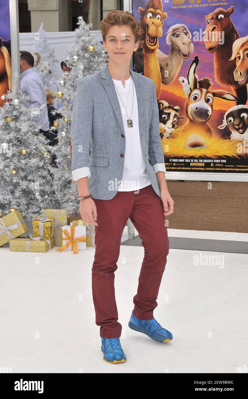 Jacob Hopkins arrives at "The Star" Los Angeles Premiere held at the ...