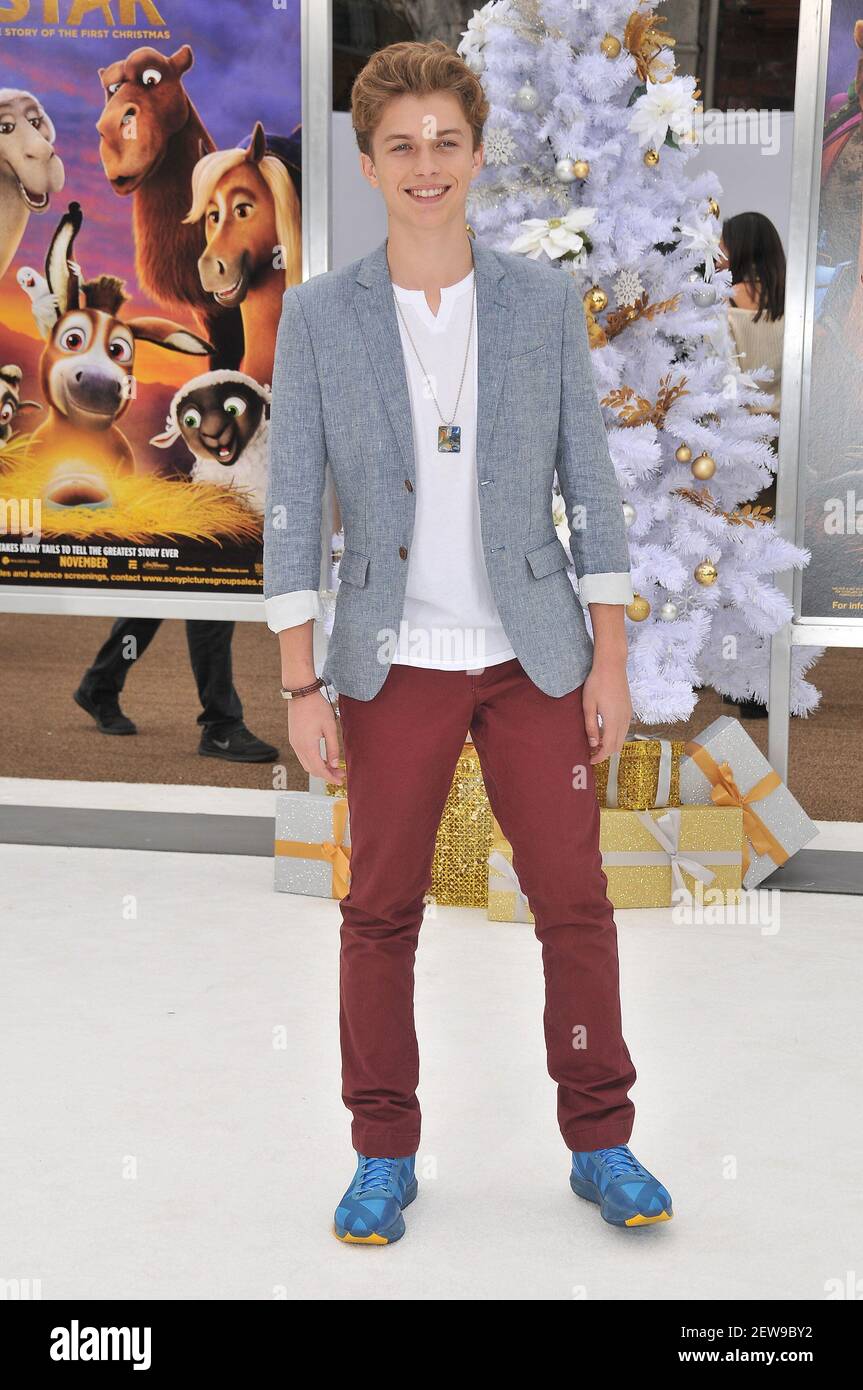 Jacob Hopkins arrives at "The Star" Los Angeles Premiere held at the ...