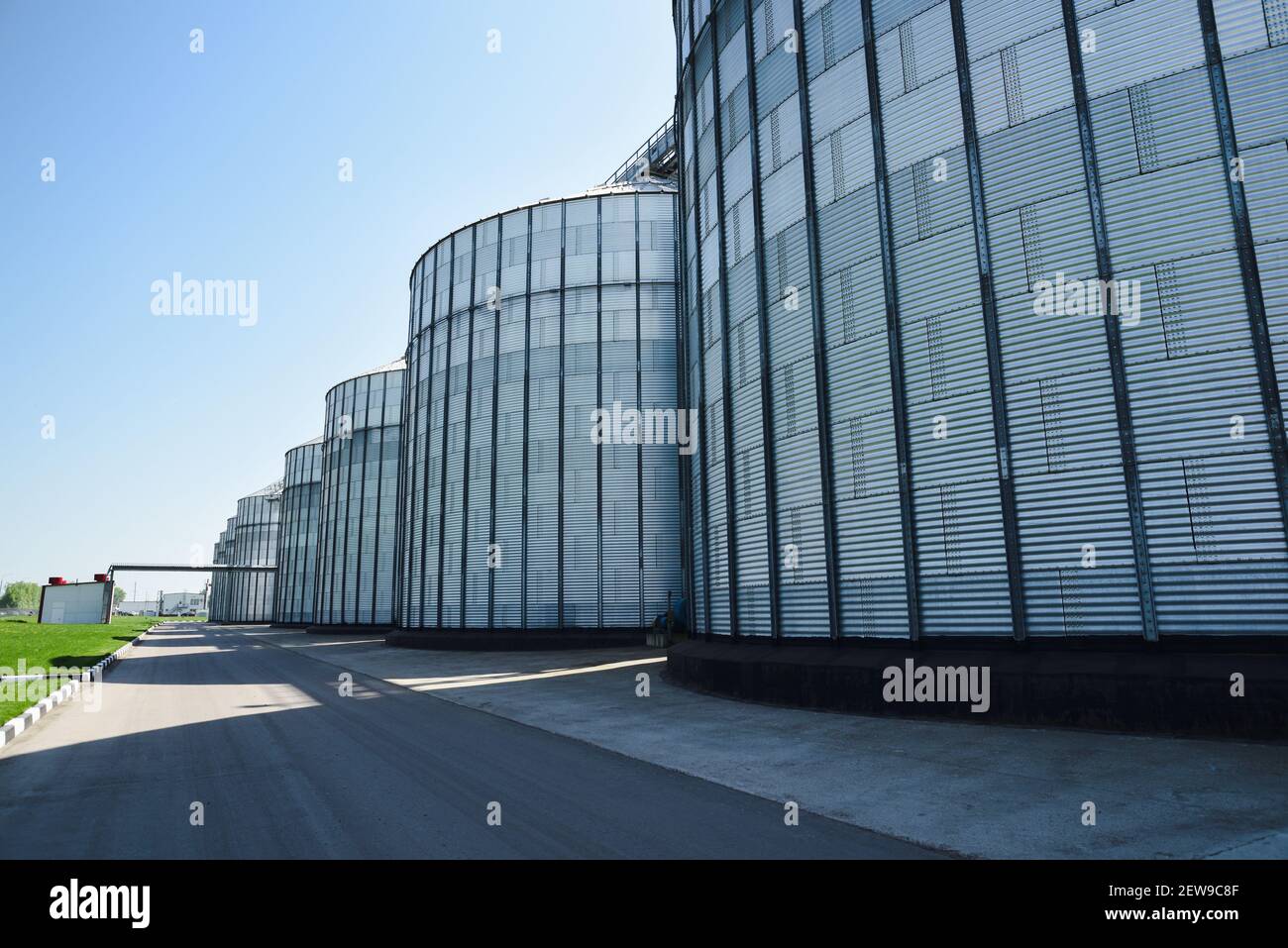High tech industrial buildings of modern plant for storage and ...