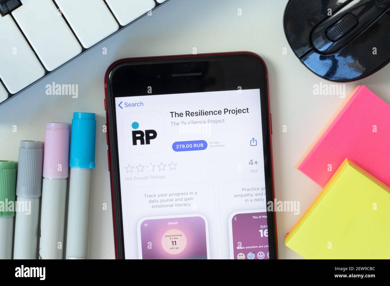 New York, USA - 2 March 2021: The Resilience Project mobile app icon on ...