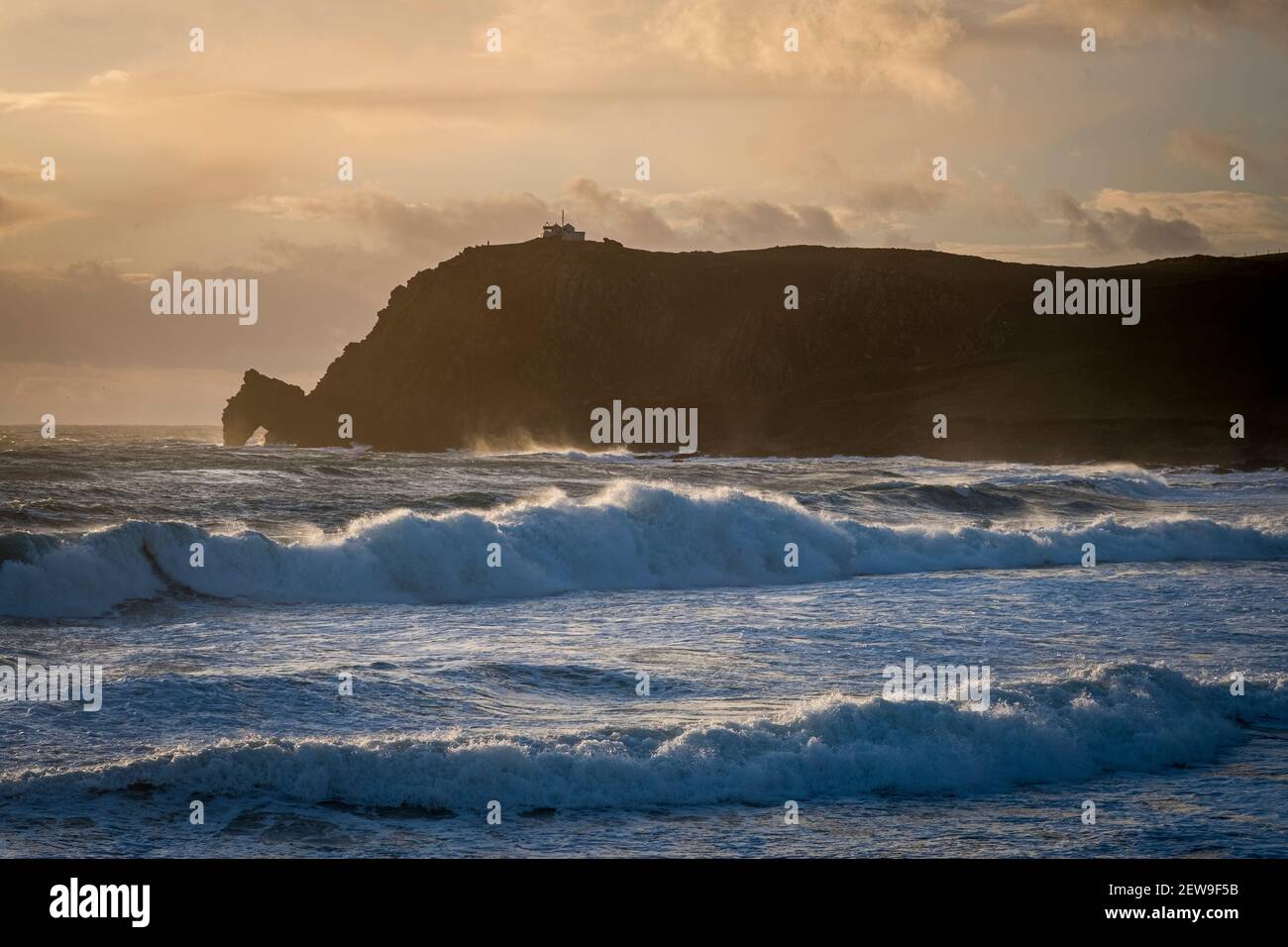 stormy sea at Prawle Point, South Devon Stock Photo - Alamy