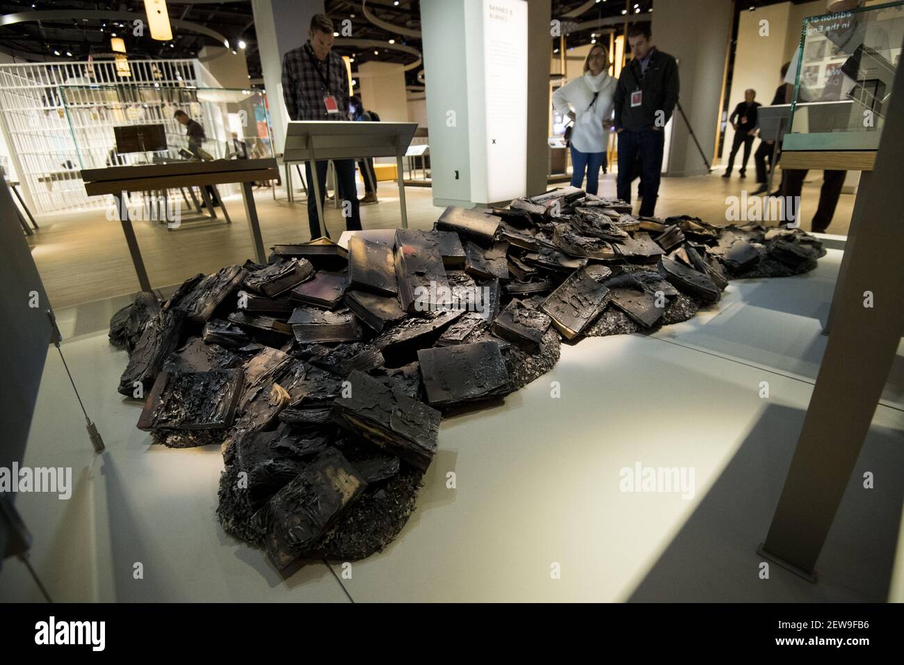 UNITED STATES - NOVEMBER 15: Visitors take in an exhibit of burned ...