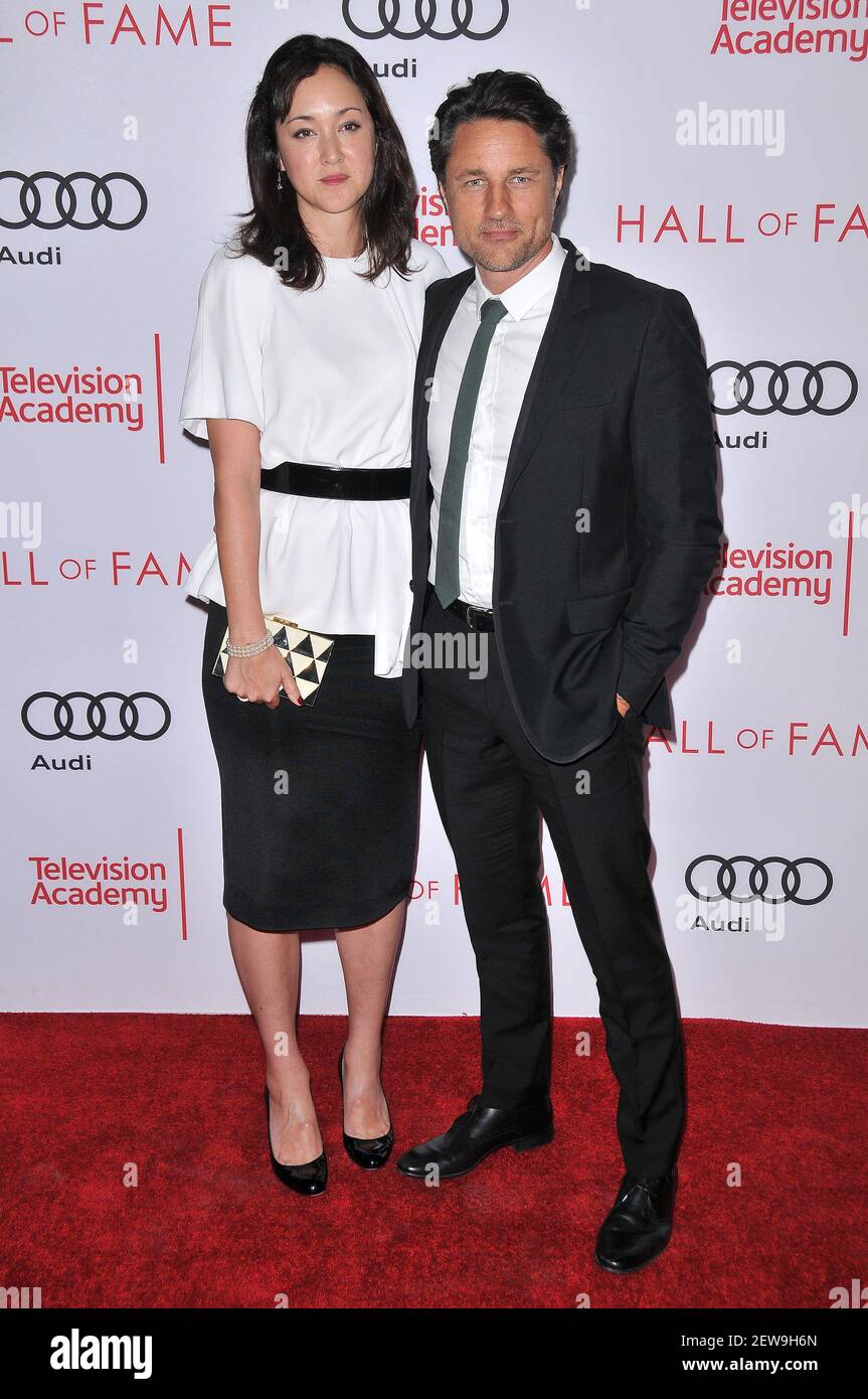 (L-R) Helen Randag and Martin Henderson arrives at the Television ...