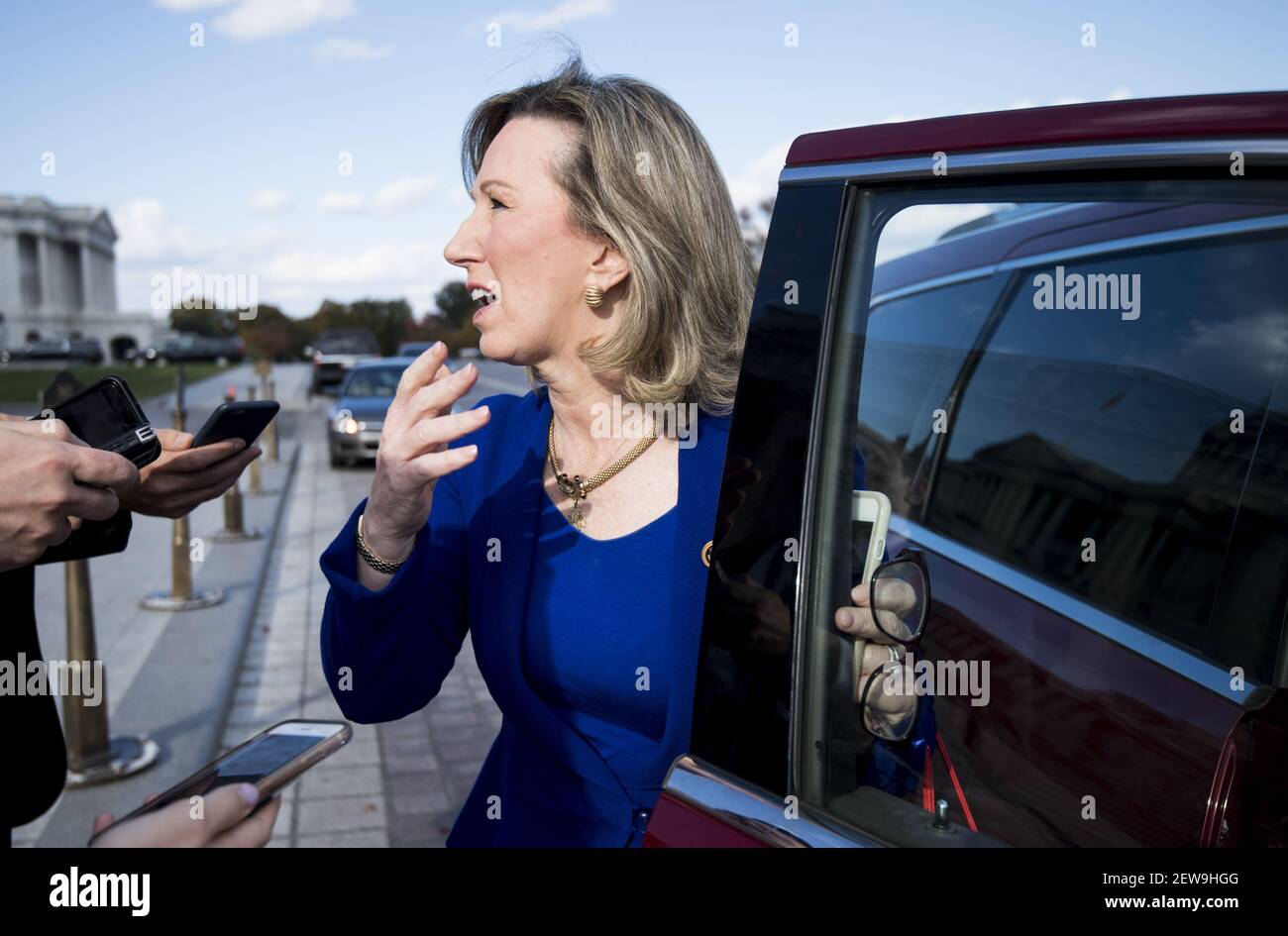 UNITED STATES - NOVEMBER 16: Rep. Barbara Comstock, R-Va., speaks with ...