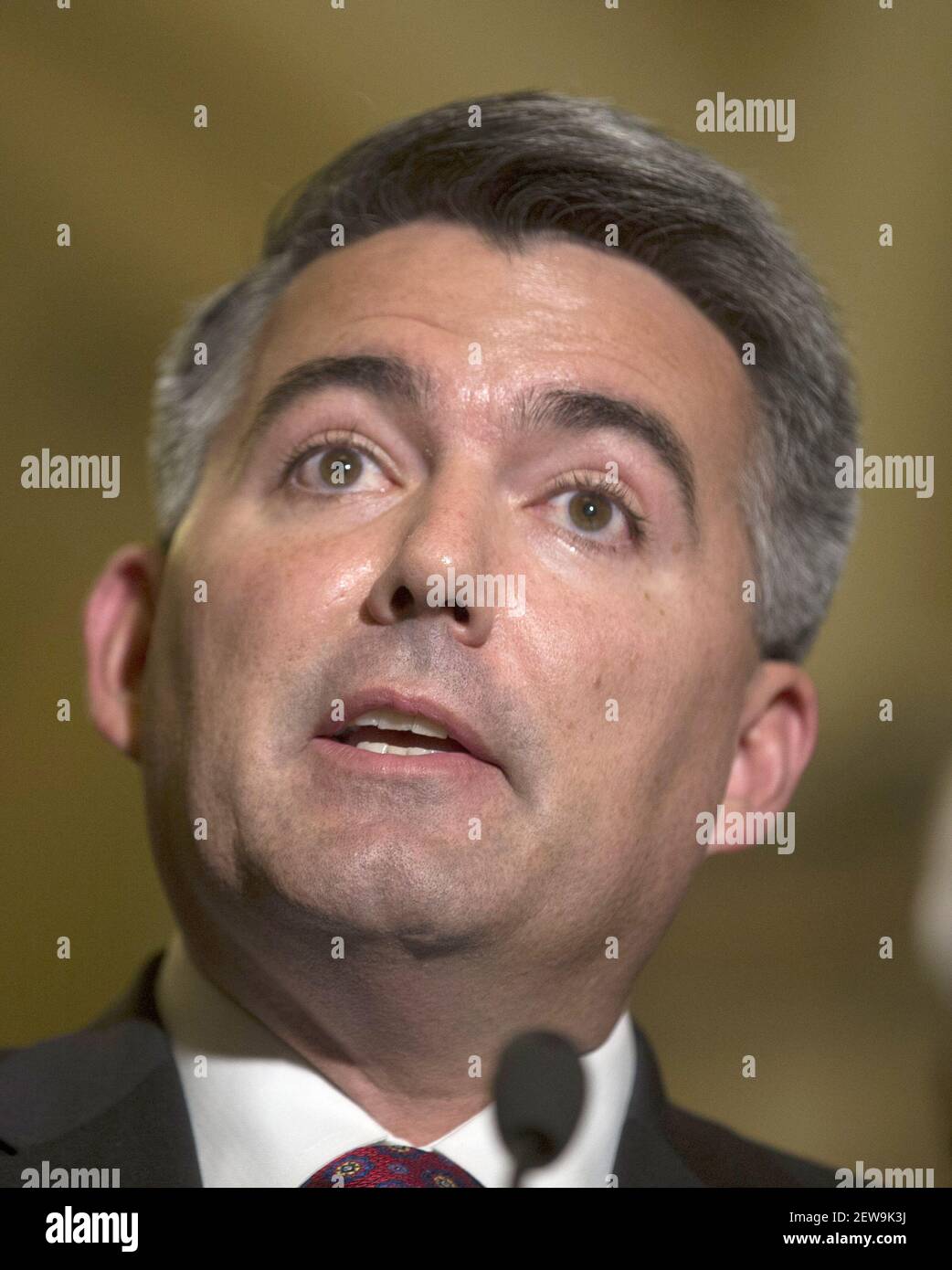 United States Senator Cory Gardner, Republican of Colorado, speaks with ...