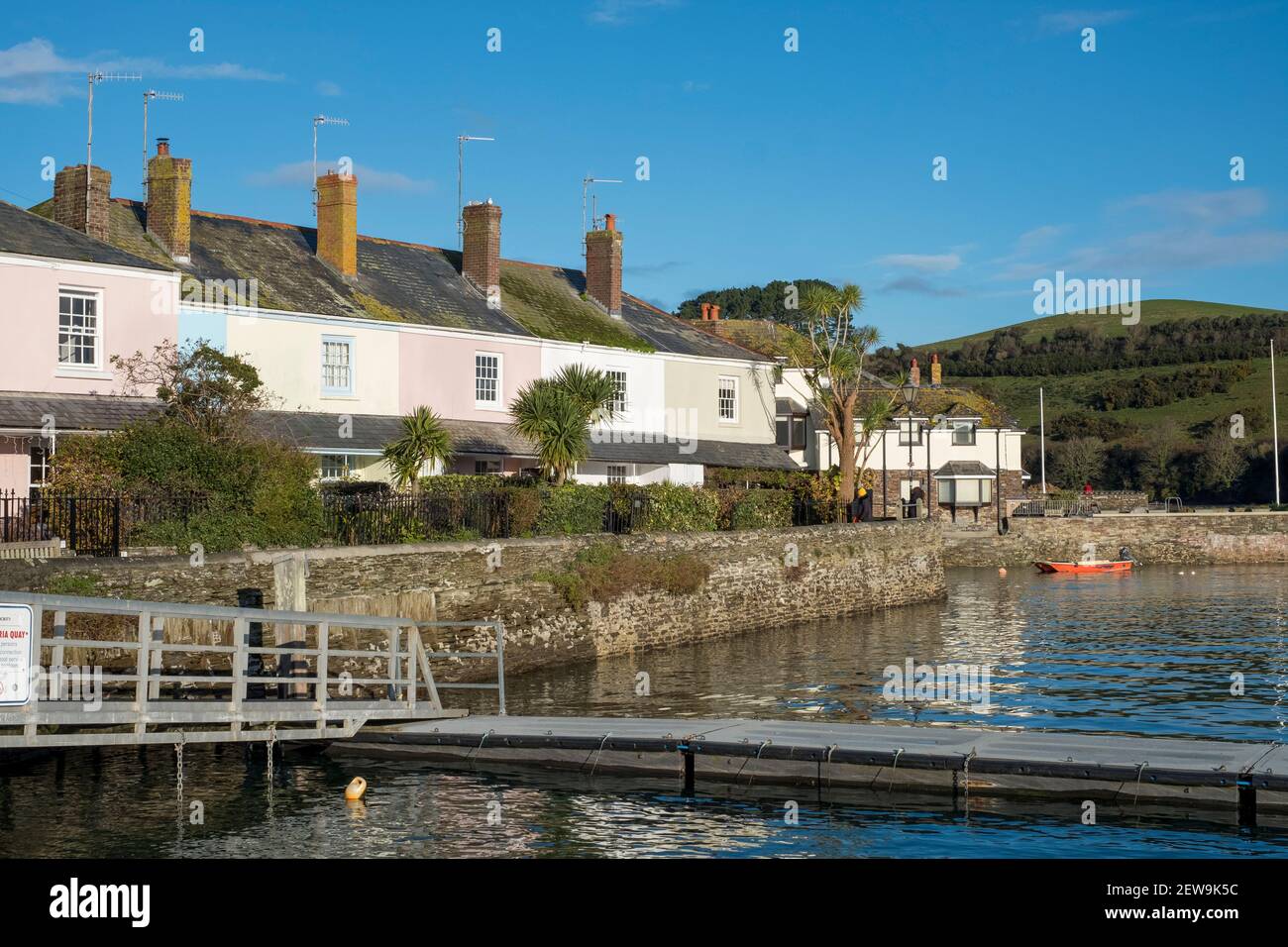 Salcombe, south Devon, view of Victoria Quay Stock Photo - Alamy