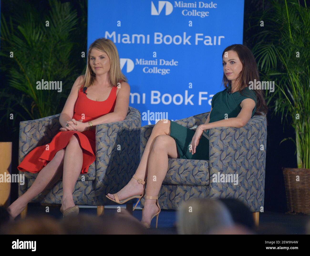 Jenna Bush Hagar and Barbara Pierce Bush attend The Miami Book Fair at ...