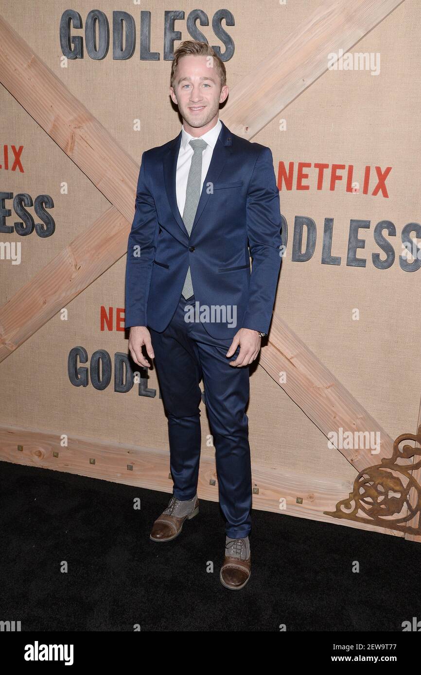 Russell Lewis attends 'Godless' New York premiere at The Metrograph in ...