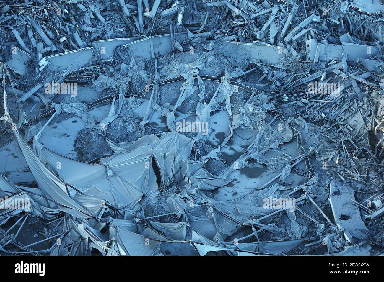 The remains of the Georgia Dome after it was imploded next to Mercedes ...