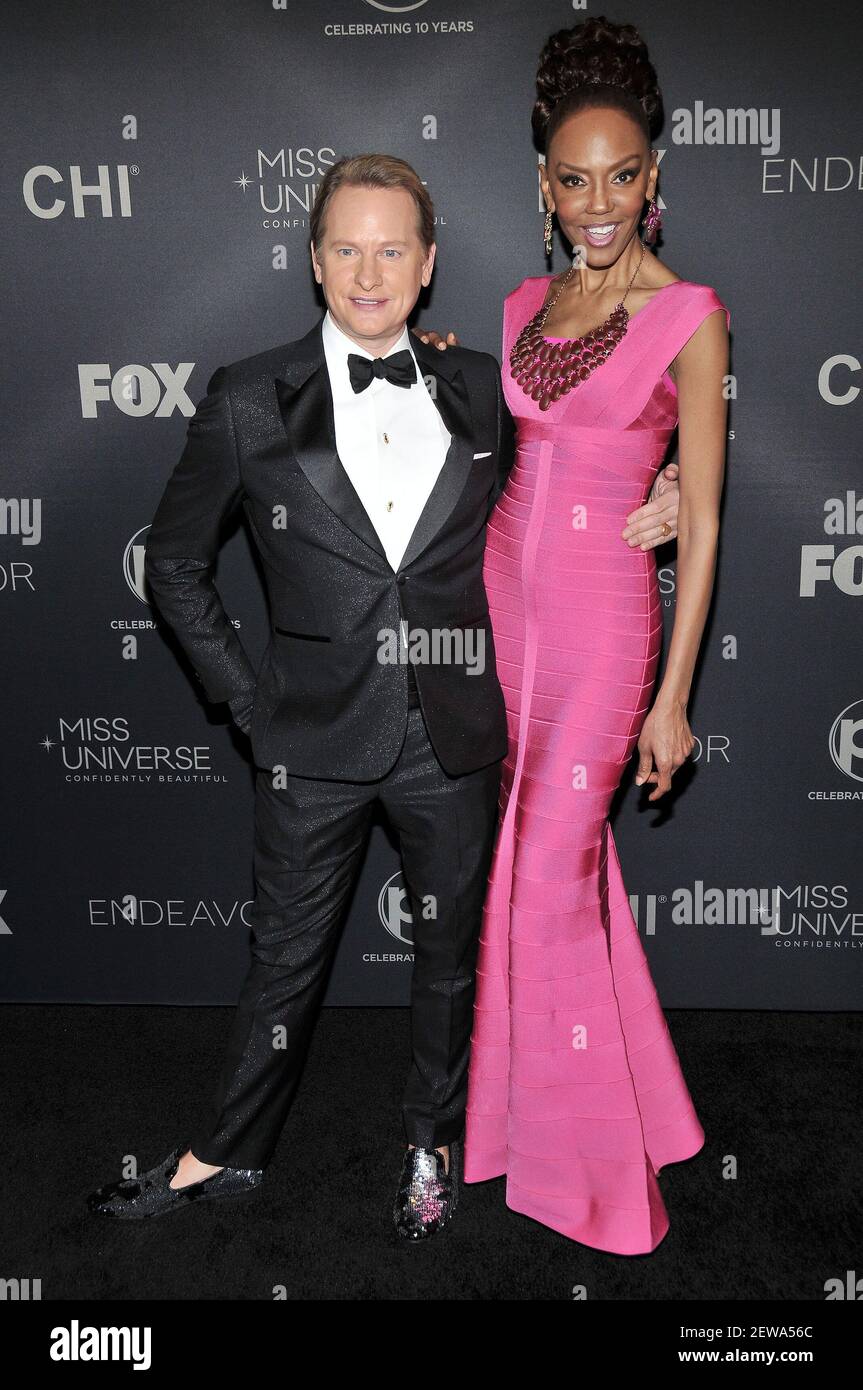 (L-R) Carson Kressley and Lu Sierra at The 66th Miss Universe ...