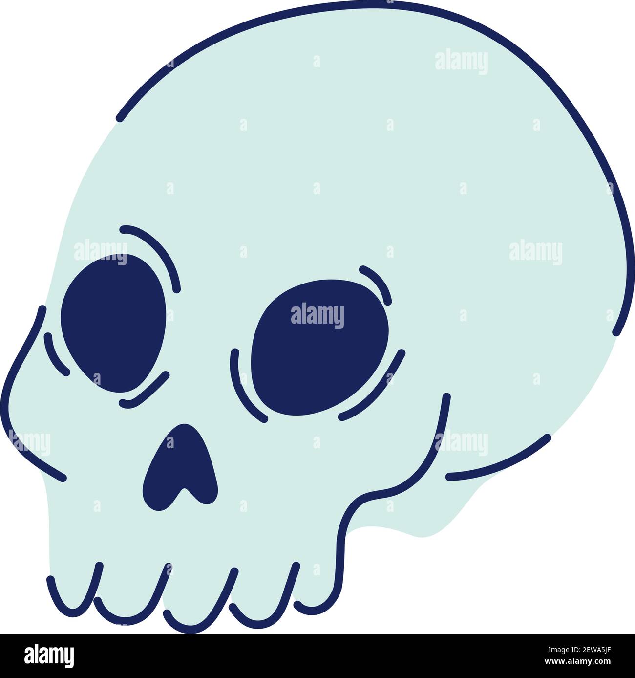 blue skull on a white background Stock Vector Image & Art - Alamy