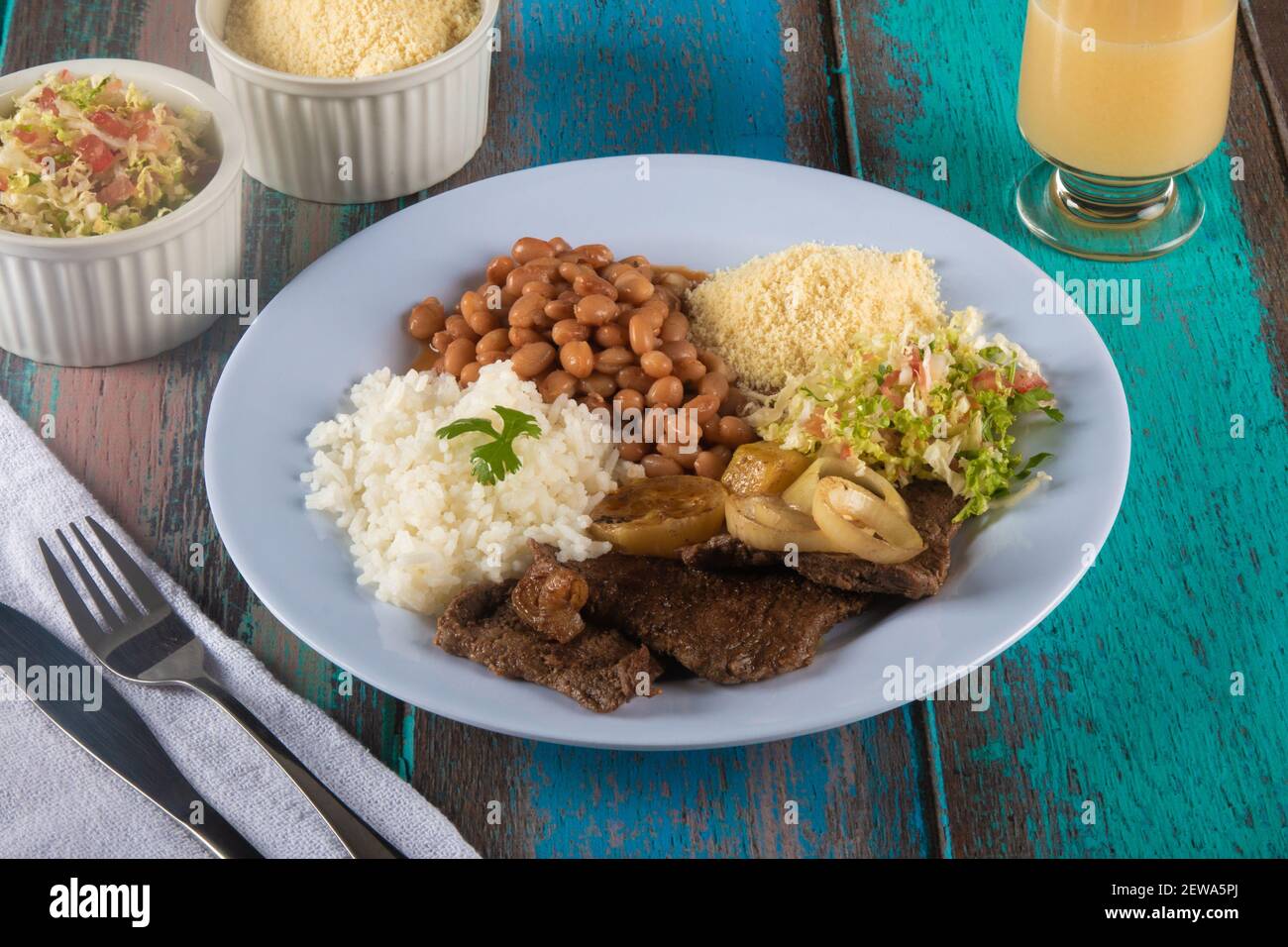 Traditional Brazilian food dish tasty homemade lunch Stock Photo - Alamy