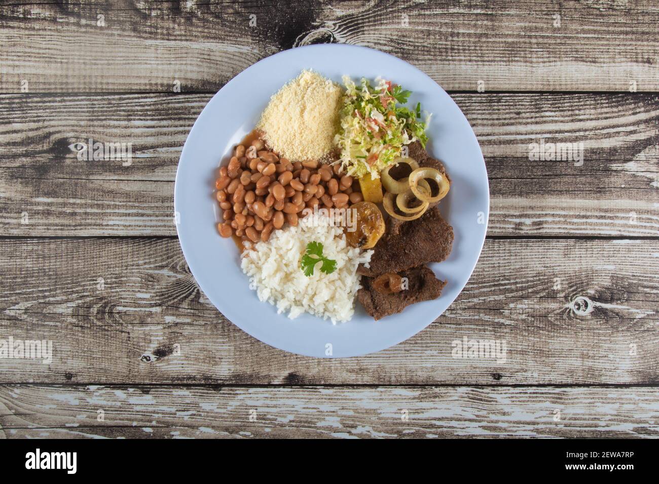 Traditional Brazilian food dish tasty homemade lunch top view Stock ...