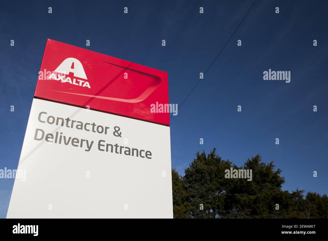 A logo sign outside of a facility occupied by Axalta Coating Systems in ...