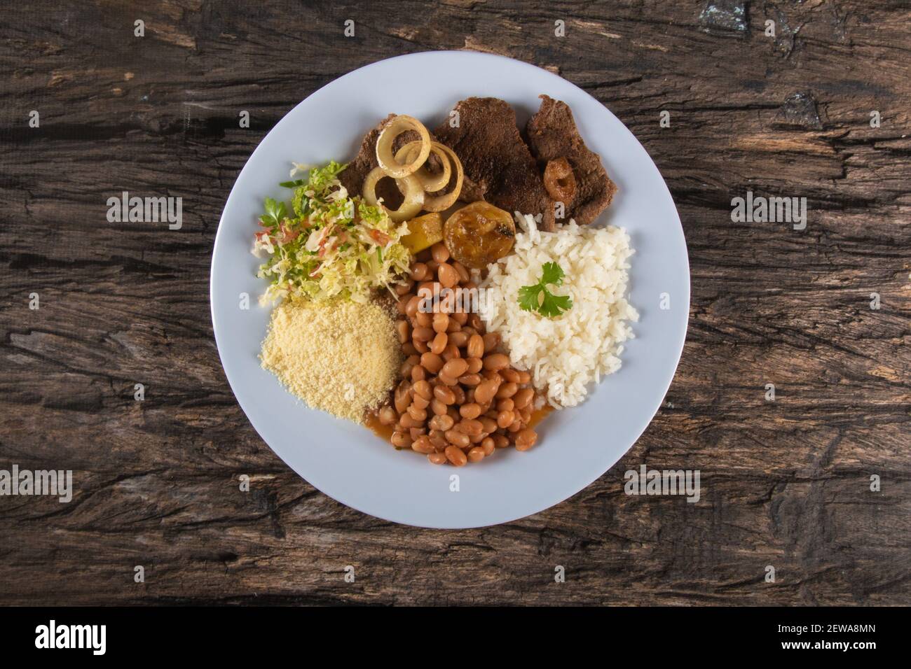 Traditional Brazilian food dish tasty homemade lunch top view Stock ...