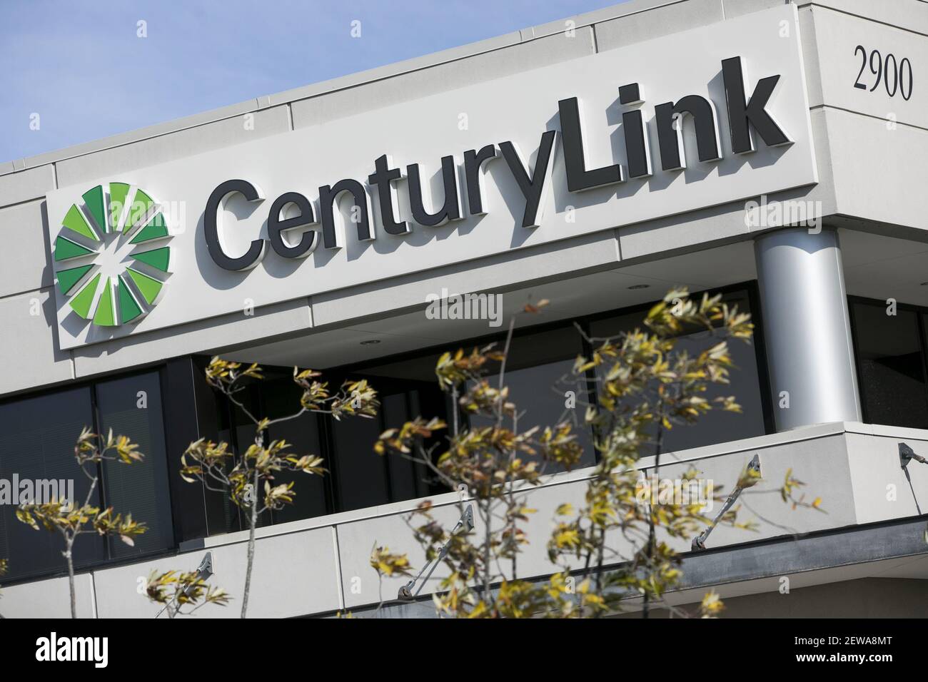 A logo sign outside of a facility occupied by CenturyLink, Inc., in ...