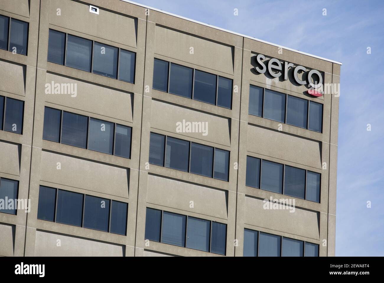 A logo sign outside of a facility occupied by Serco in Fairfax ...
