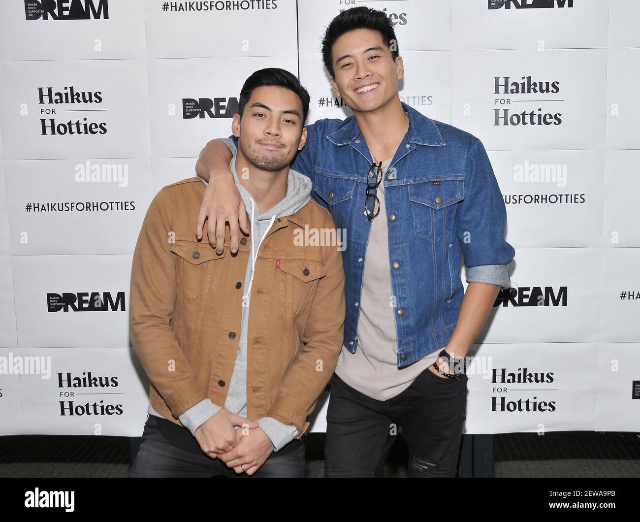 (L-R) Actors Yoshi Sudarso and Peter Sudarso at the Haikus With Hotties ...