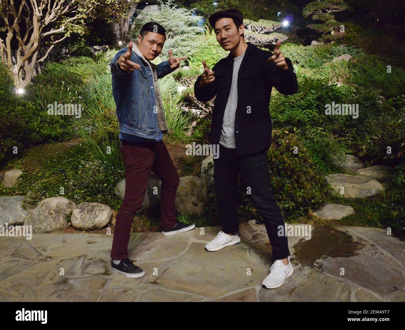 (L-R) Actors/Dancers Chuck Maa and Geo Lee at the Haikus With Hotties x ...