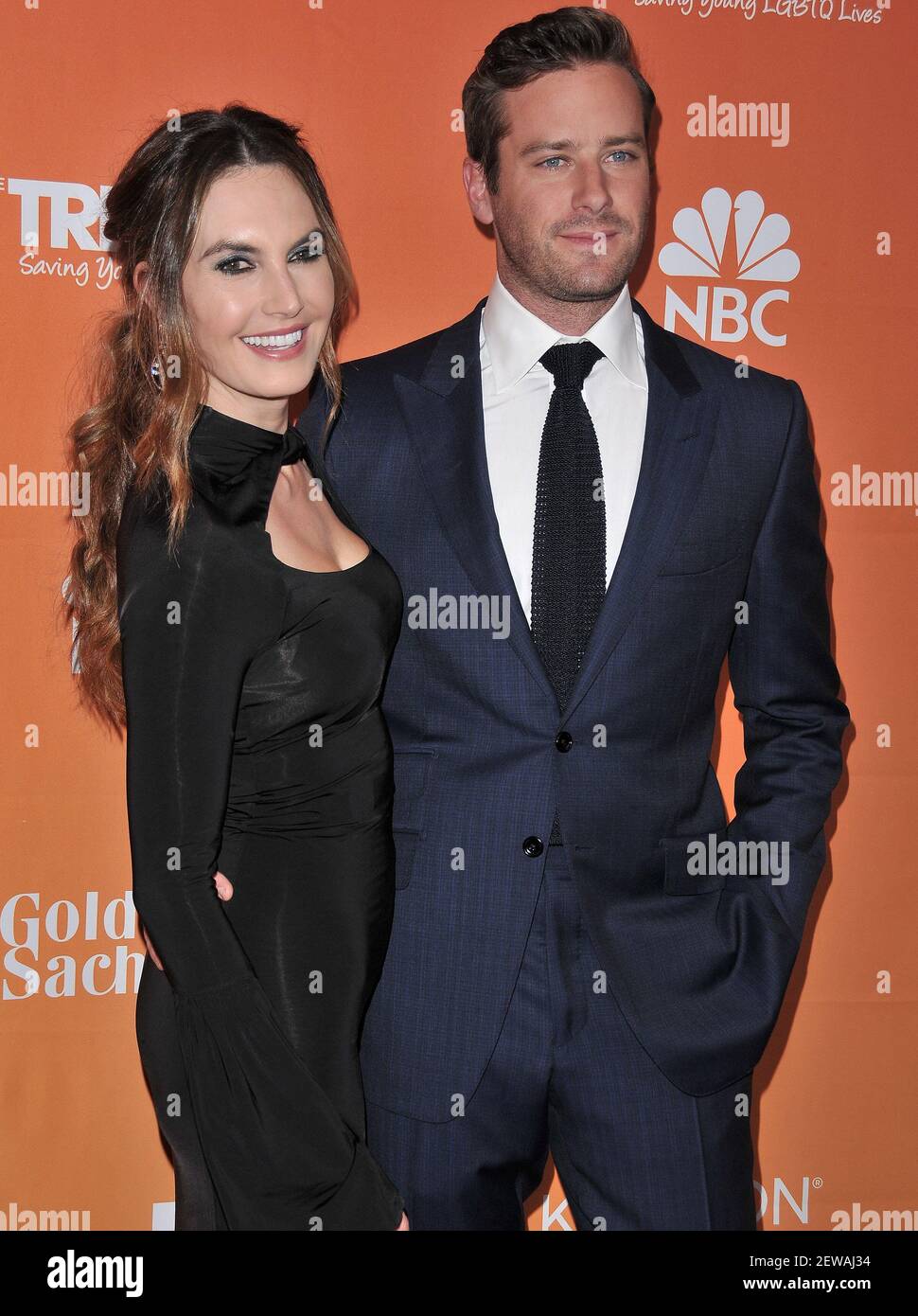 (L-R) Elizabeth Chambers and Armie Hammer arrives at The Trevor Project ...