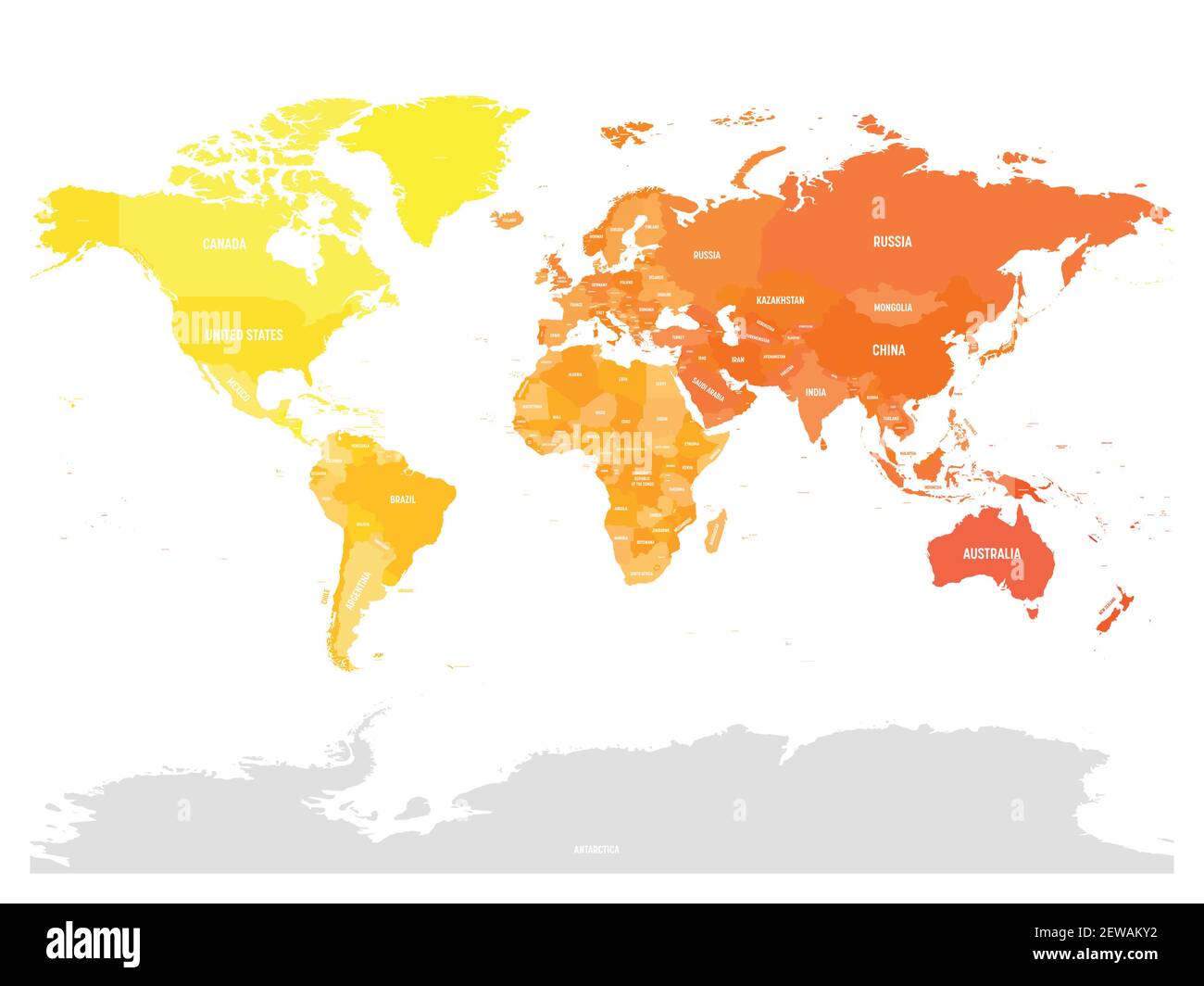 Colorful political map of World Stock Vector Image & Art - Alamy