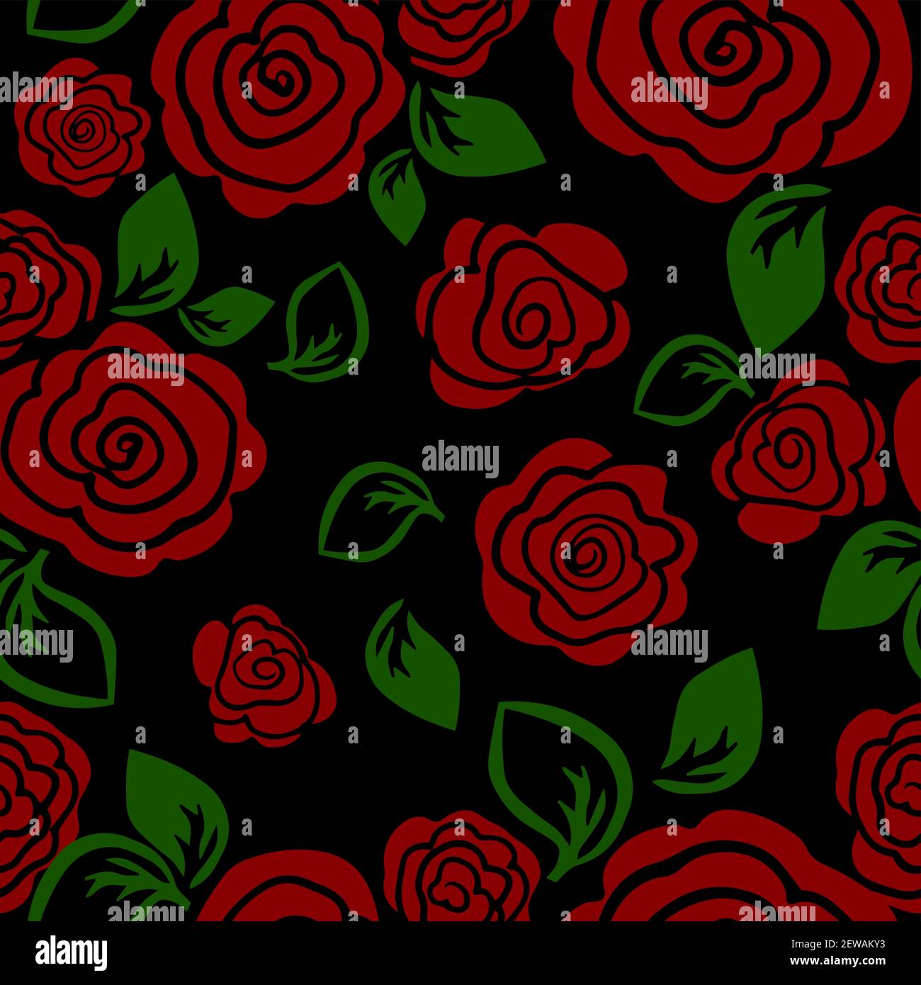 The seamless background is simple roses. Vector illustration Stock ...