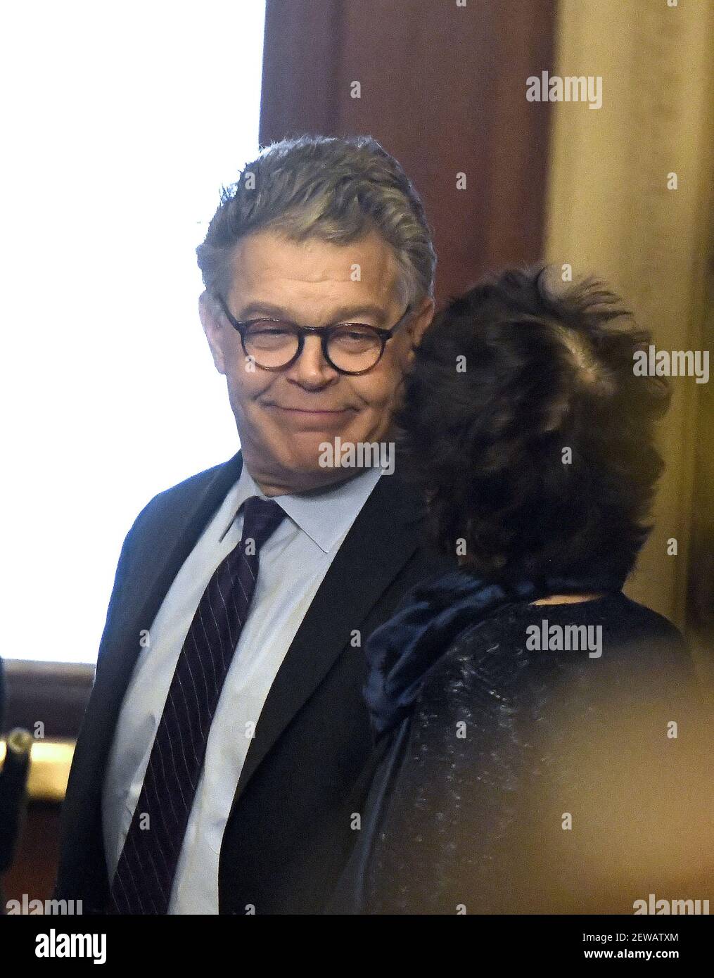 United States Senator Al Franken (Democrat of Minnesota) smiles at his ...
