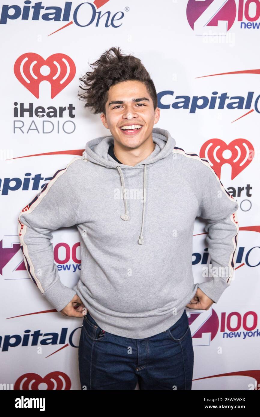 Alex Alono attends the Z100's Jingle Ball 2017 press room on December 8 ...