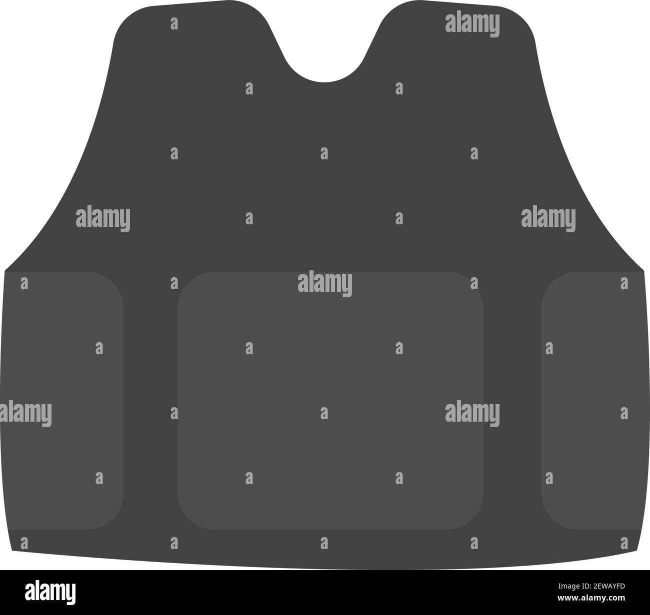 Grey army bulletproof west, illustration, vector on white background ...