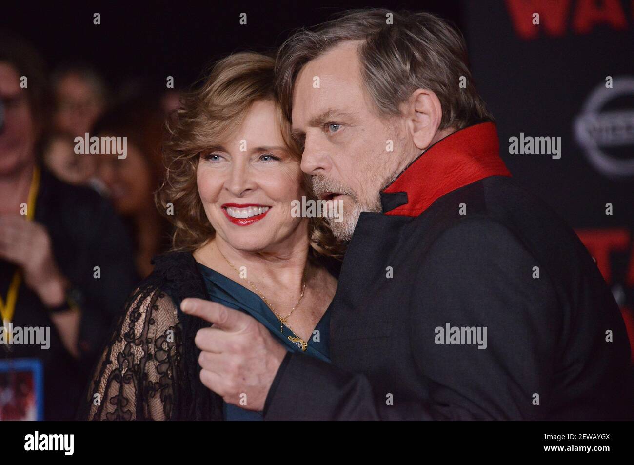 (L-R) Marilou Hamill and Mark Hamill arrives at the "Star Wars: The ...
