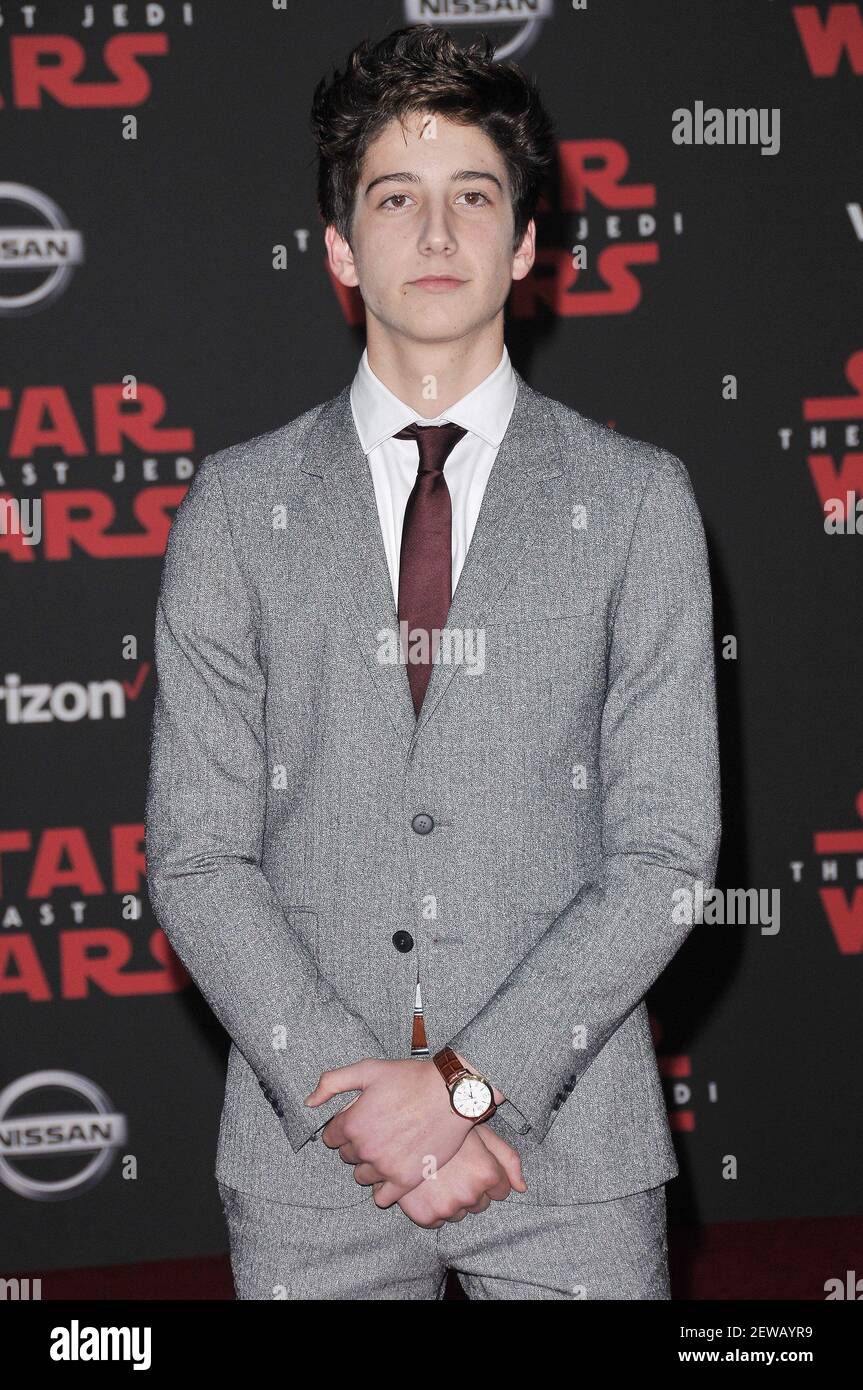 Milo Manheim arrives at the "Star Wars: The Last Jedi" Los Angeles ...
