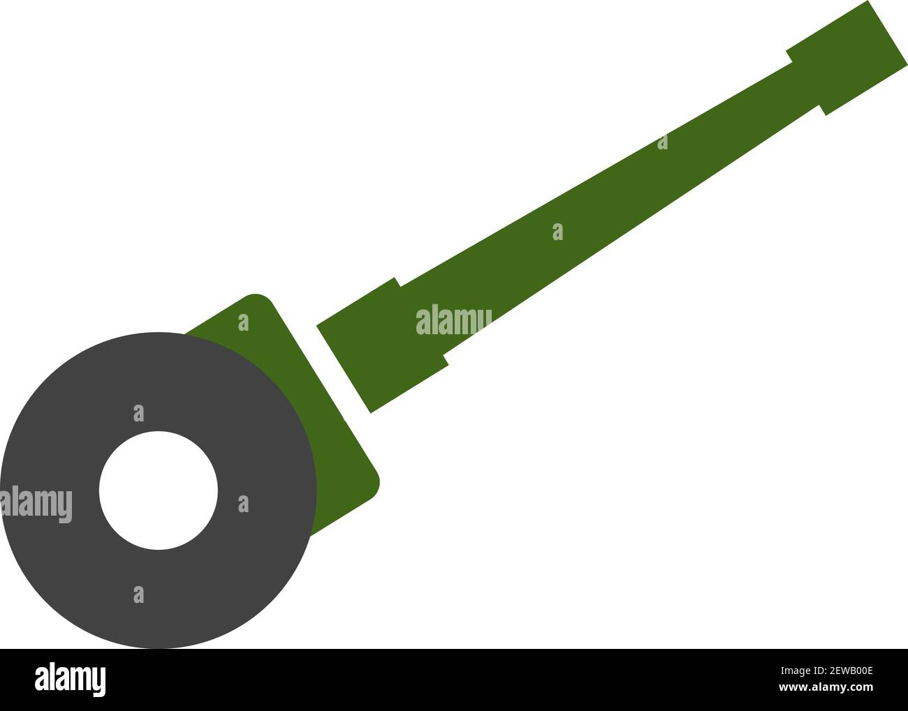 Green army weapon, illustration, vector on white background Stock ...