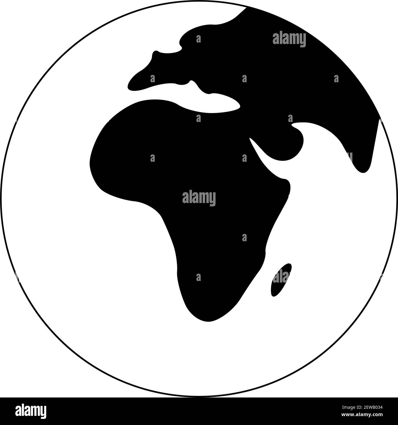 Globe Earth African Continent Black and White Stock Photos & Images - Alamy