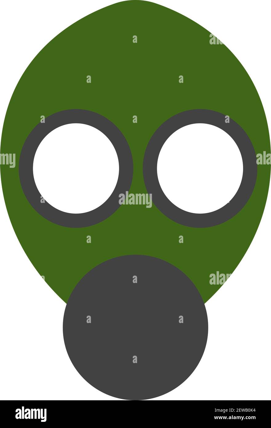 Army gas mask, illustration, vector on white background Stock Vector ...