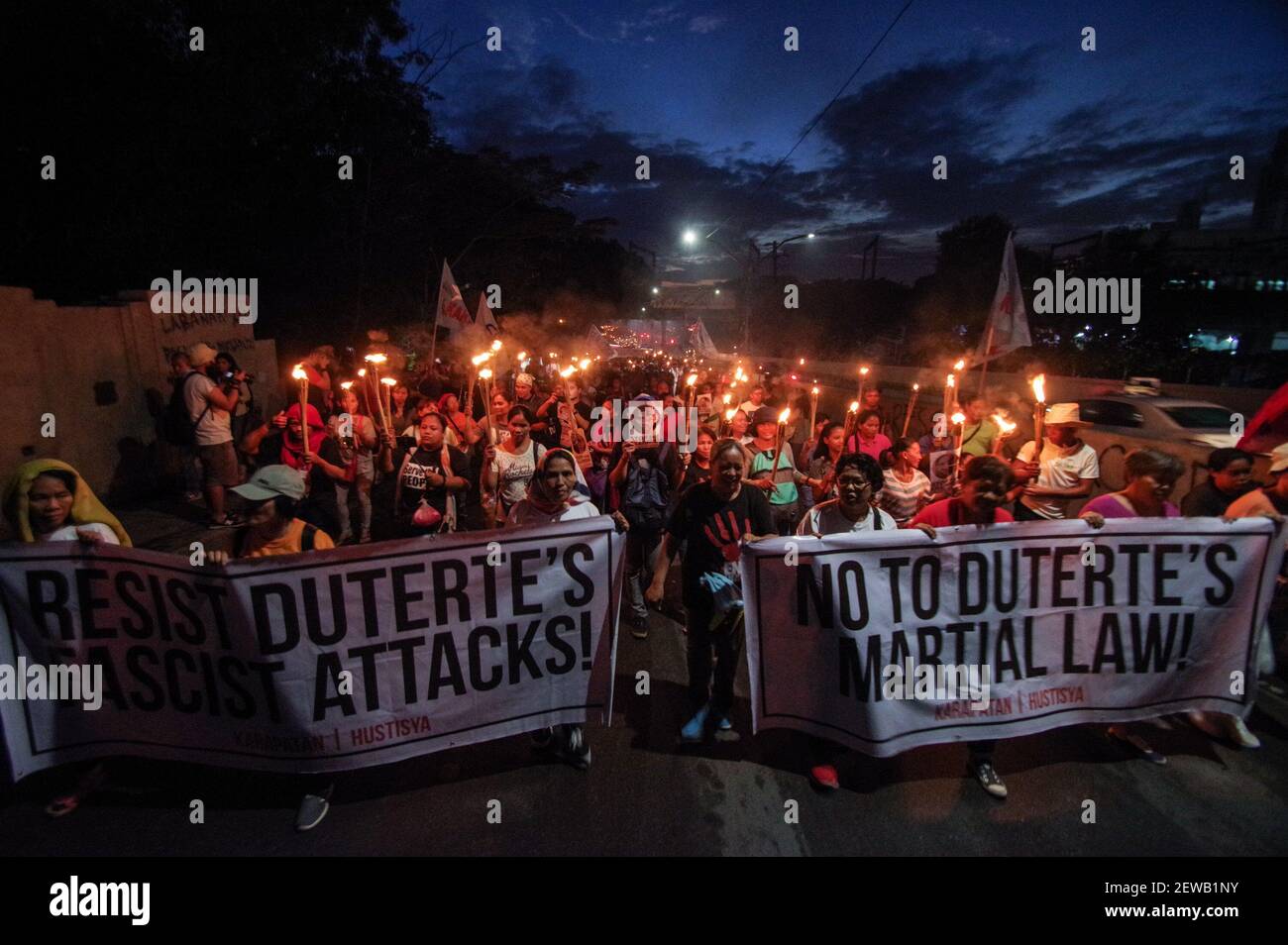 Various groups march from Bonifacio Shrine towards Mendiola in Manila ...