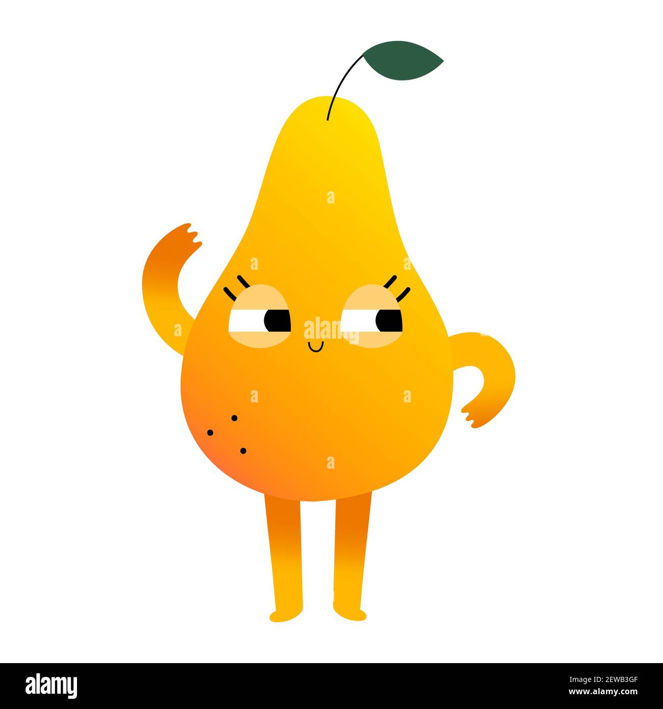 Cartoon happy pear Stock Vector Images - Alamy