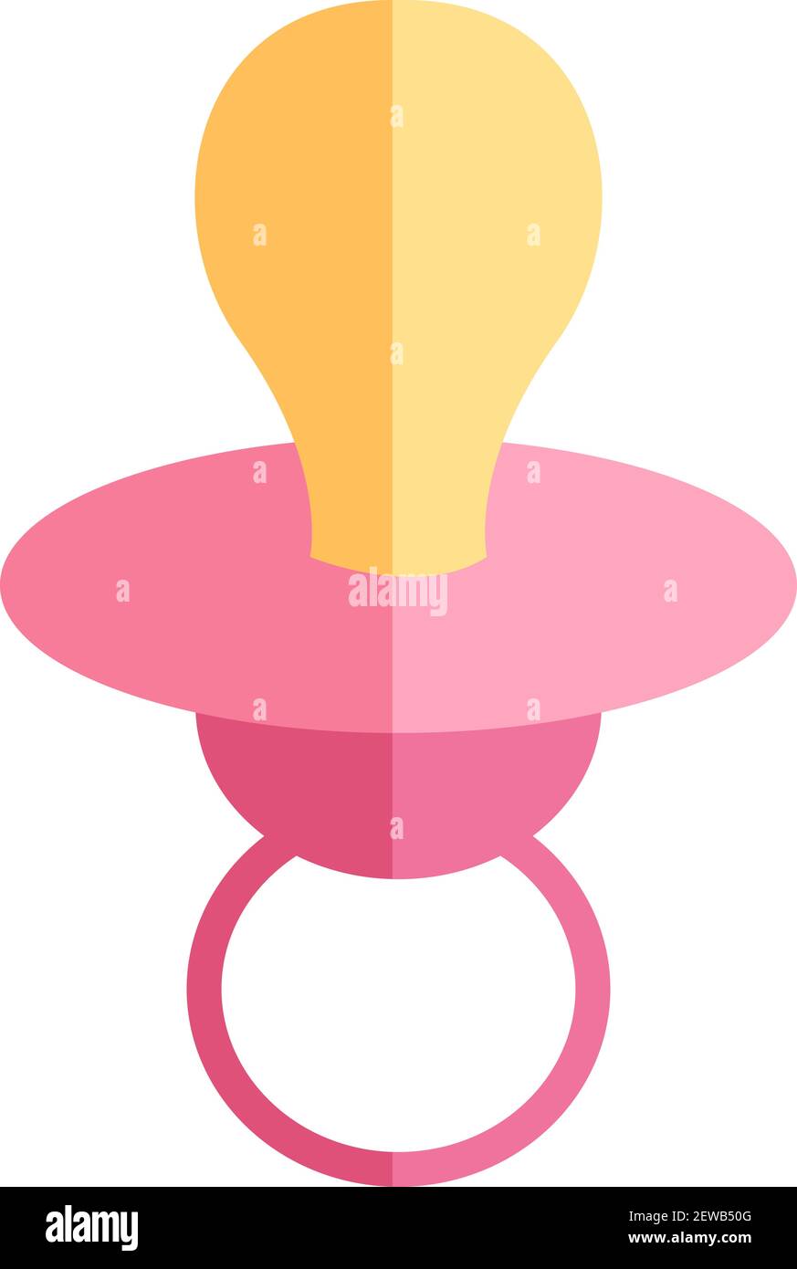 Pink baby pacifier, illustration, vector on white background Stock ...