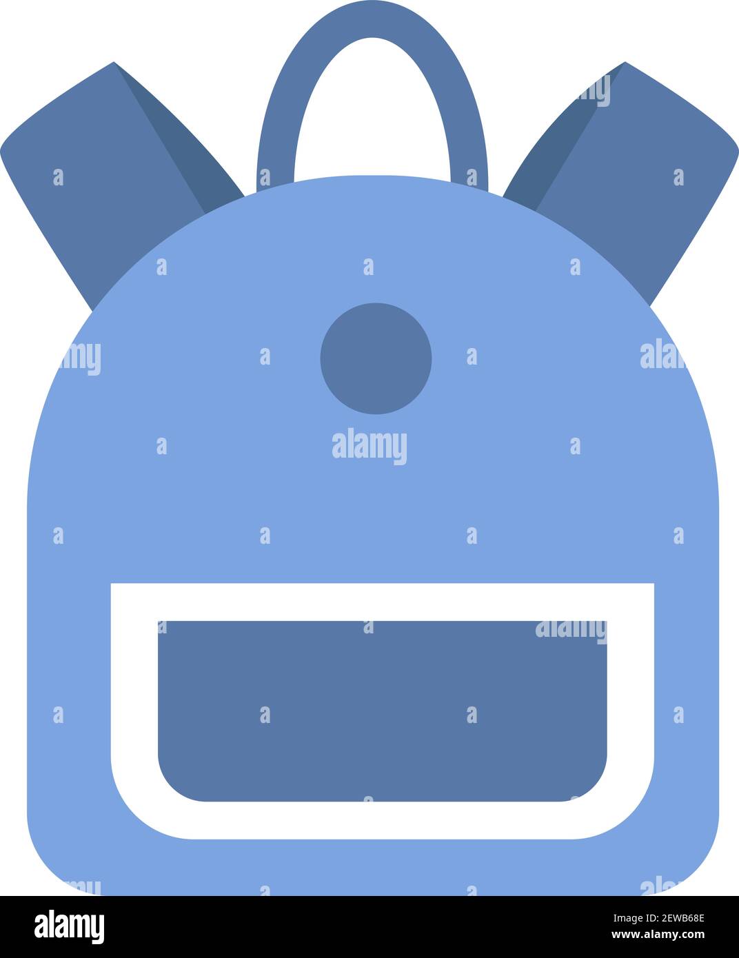 Blue backpack, illustration, vector on white background Stock Vector ...