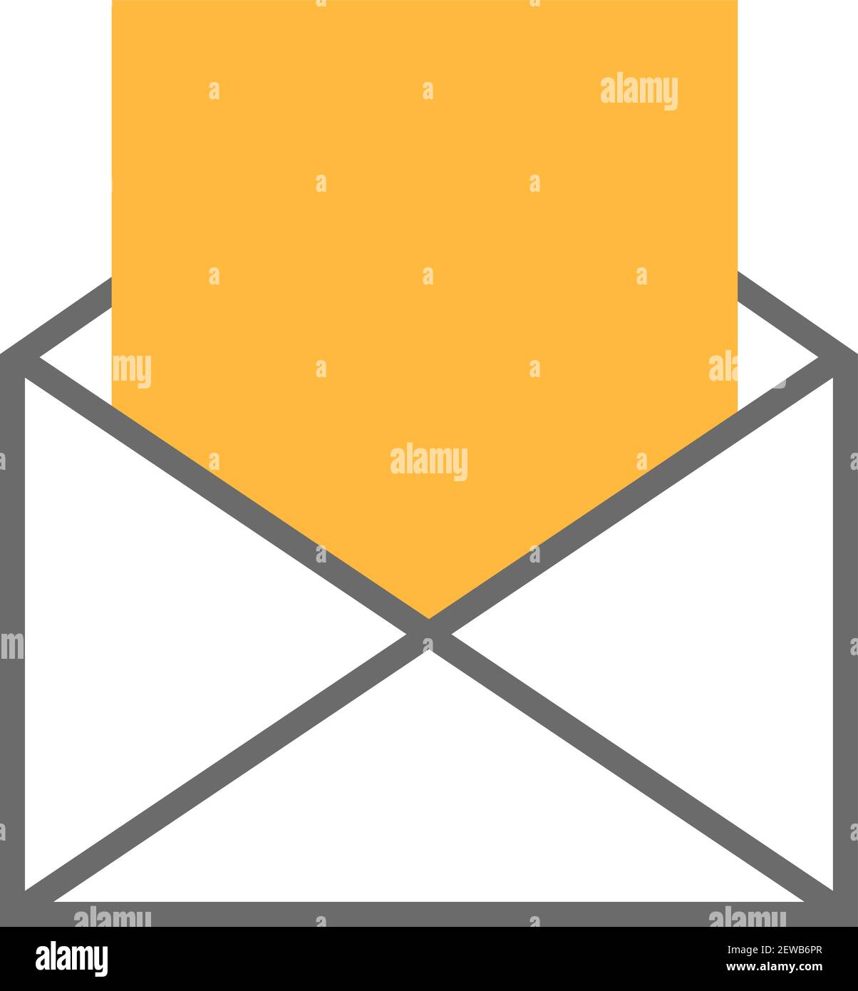 Business letter, illustration, vector on white background Stock Vector ...