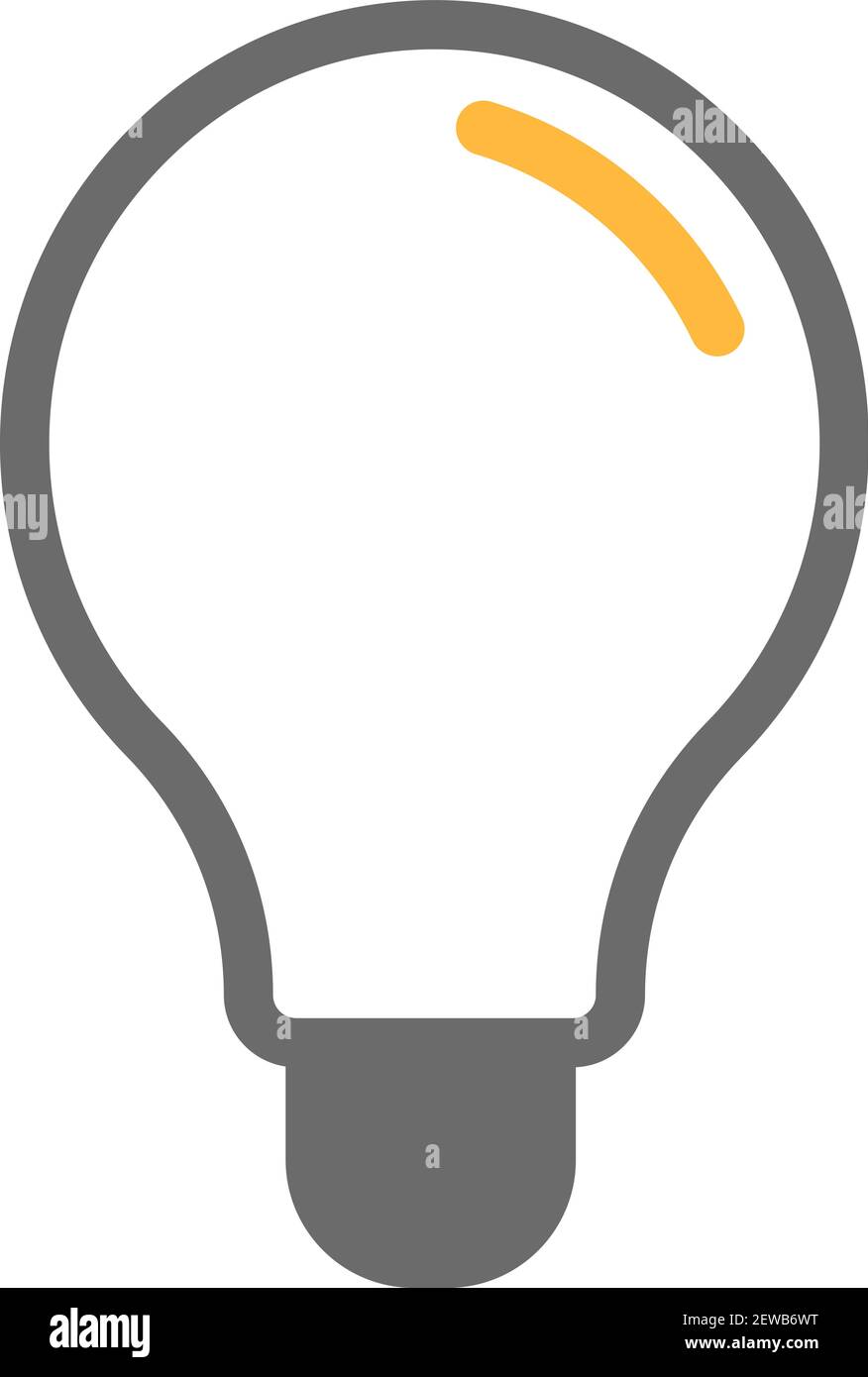 Grey lightbulb, illustration, vector on white background Stock Vector ...
