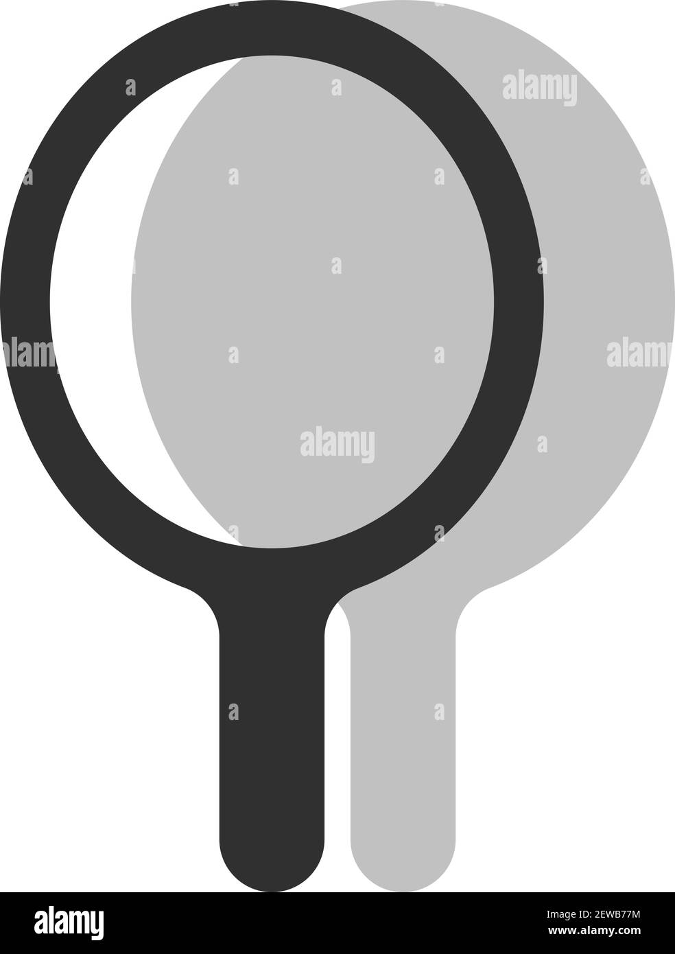 Grey magnifier, illustration, vector on white background Stock Vector ...