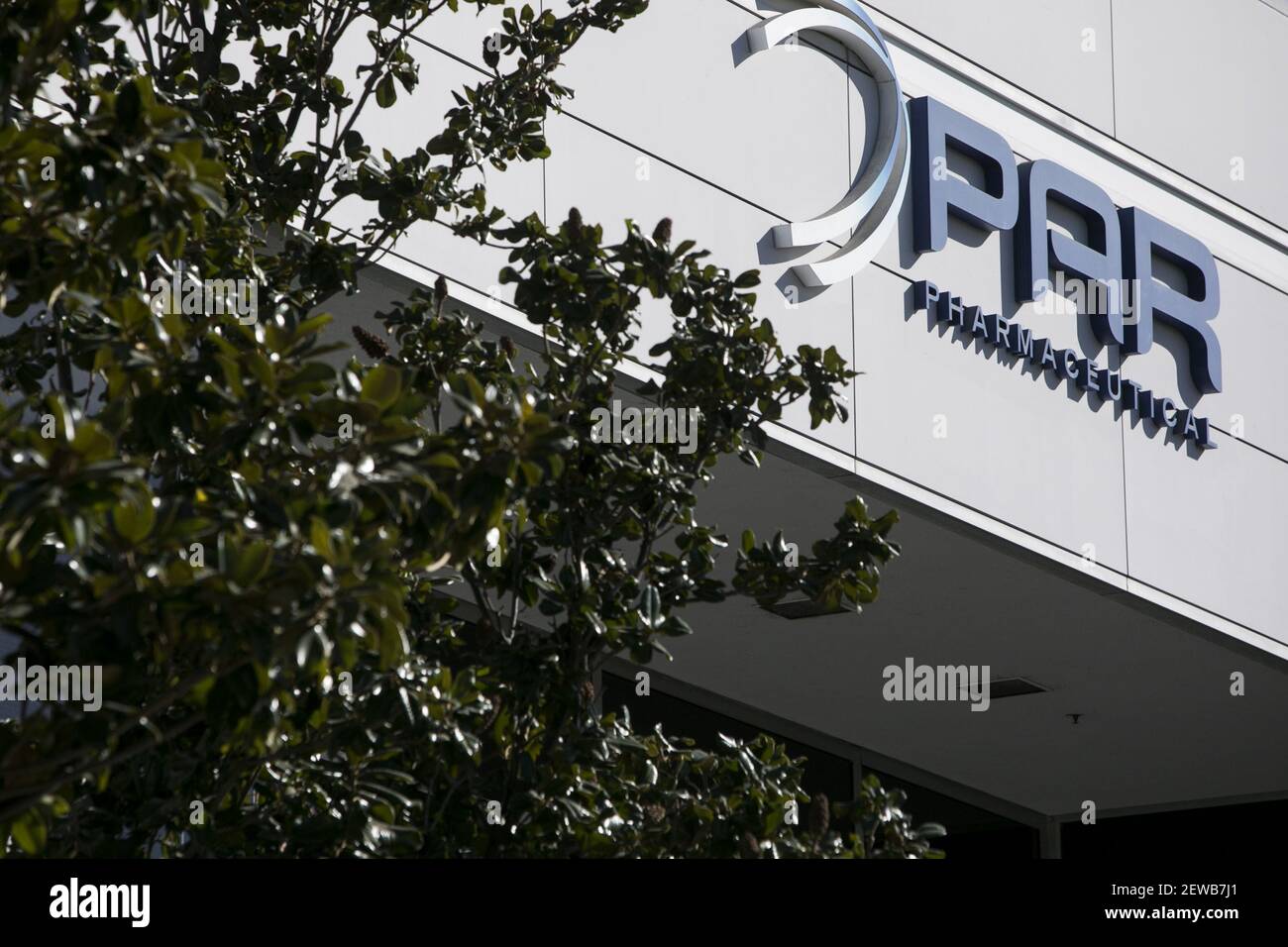 A logo sign outside of a facility occupied by Par Pharmaceutical in ...