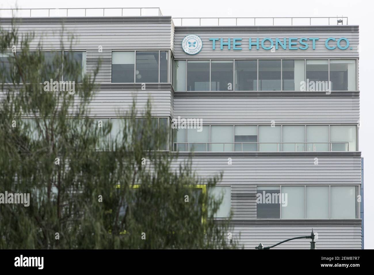 A logo sign outside of the headquarters of The Honest Company in Los ...