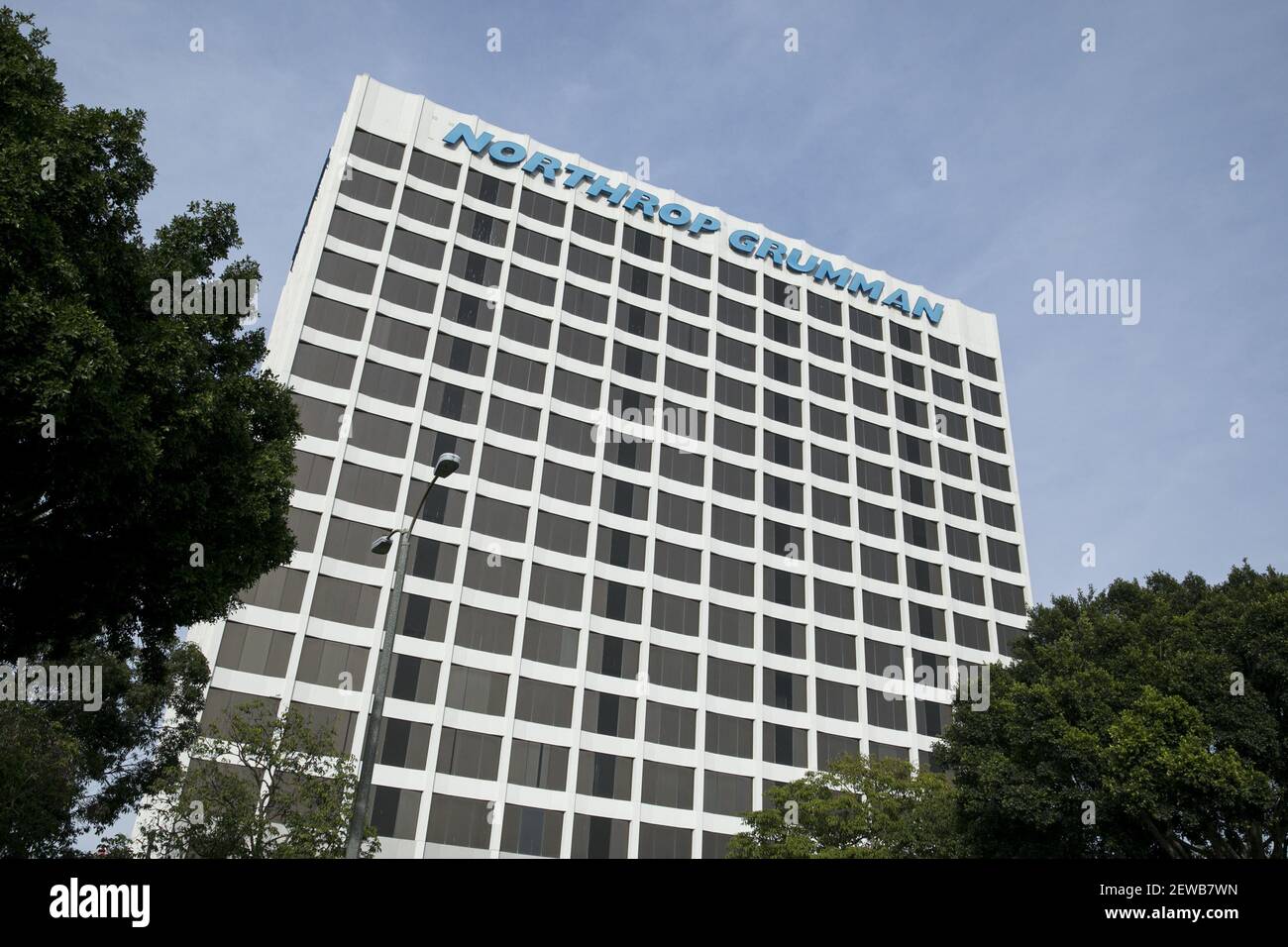 A logo sign outside of a facility occupied by the Northrop Grumman ...